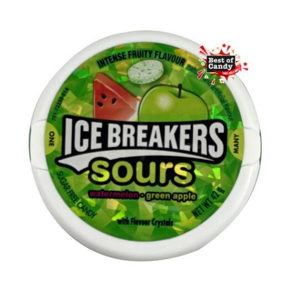 Ice Breakers Sours Watermelon Green Apple 42g